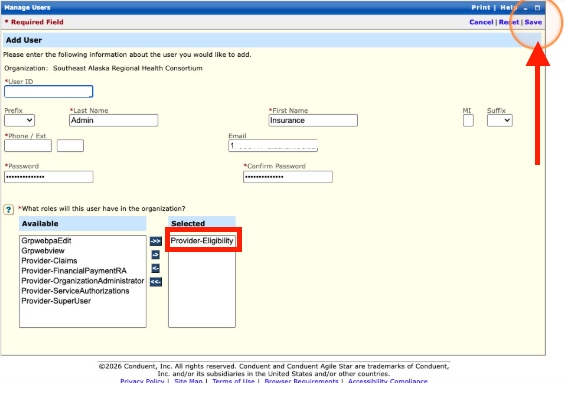 API: Creating Alaska Medicaid Payer Portal Credentials