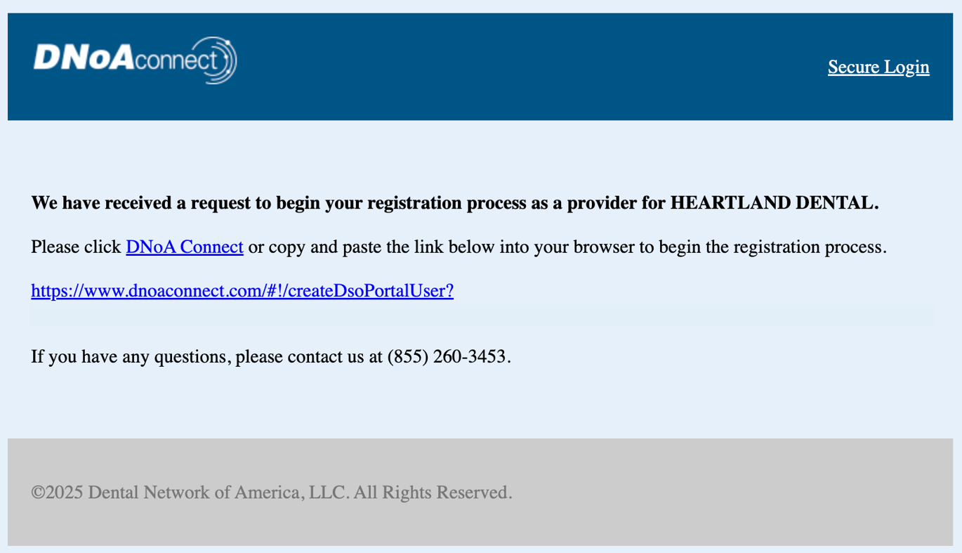 API: Creating DNoA Connect Payer Portal Credentials