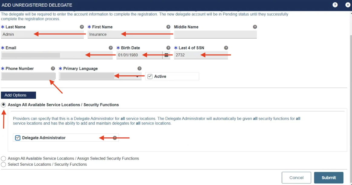 API: Creating Dentical Payer Portal Credentials